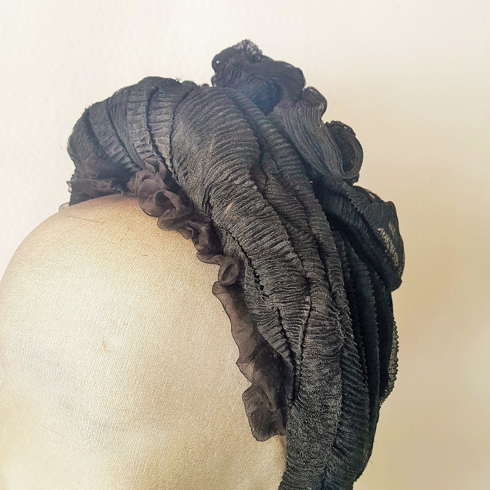 Bonnet Hat Victorian Edwardian Mourning Bonnet - Etsy
