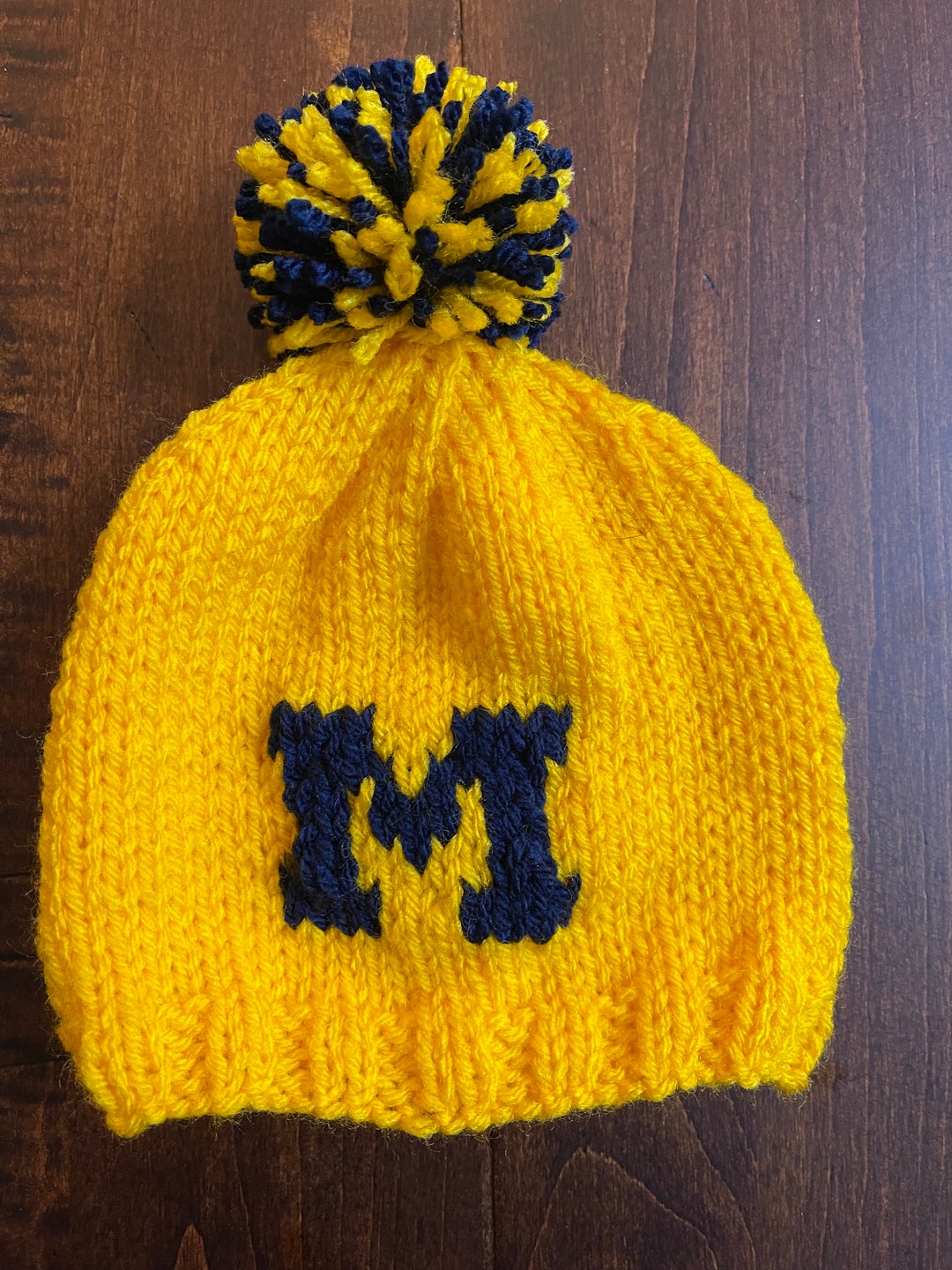 University of Michigan Block M Infant Hat. - Etsy