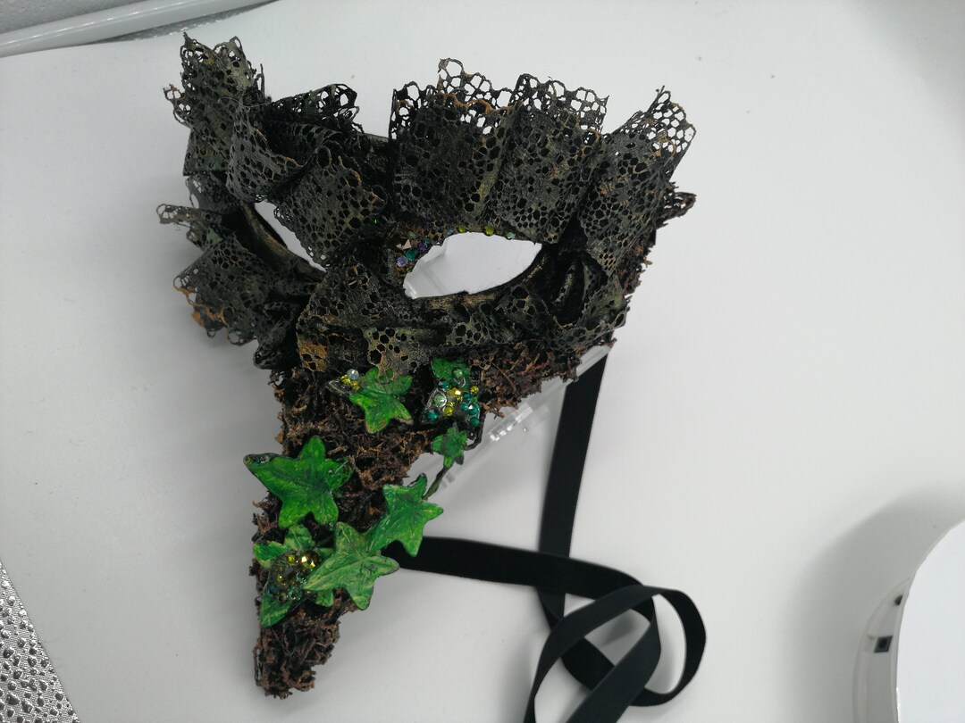 Crow Masquerade Mask Forest Crow Papier Mache Mystical Earth - Etsy