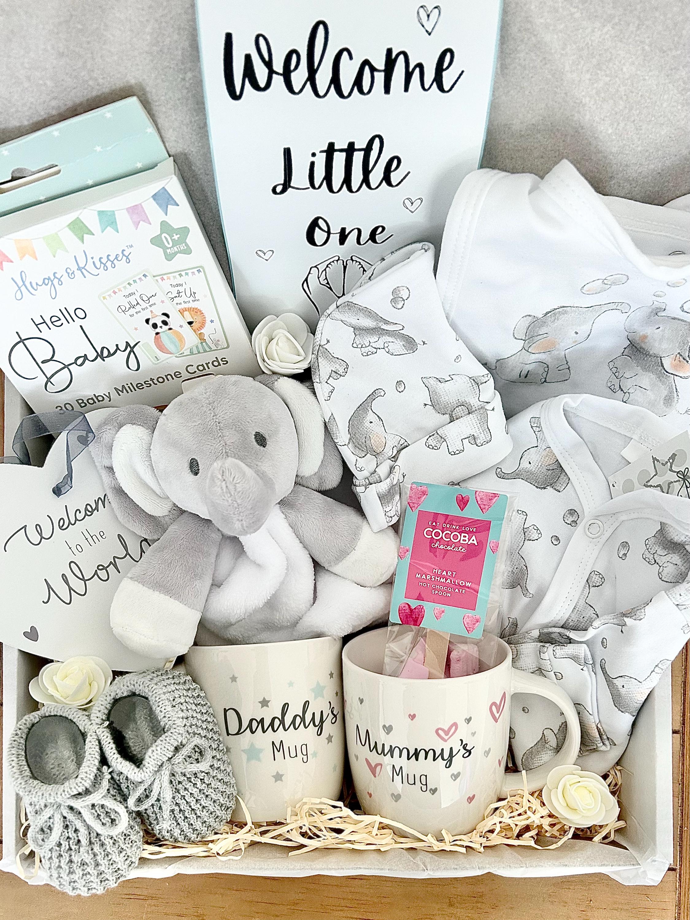 Baby Unisex Hamper Gift Set, New Parents Gift Set, New Baby Gift, Baby ...