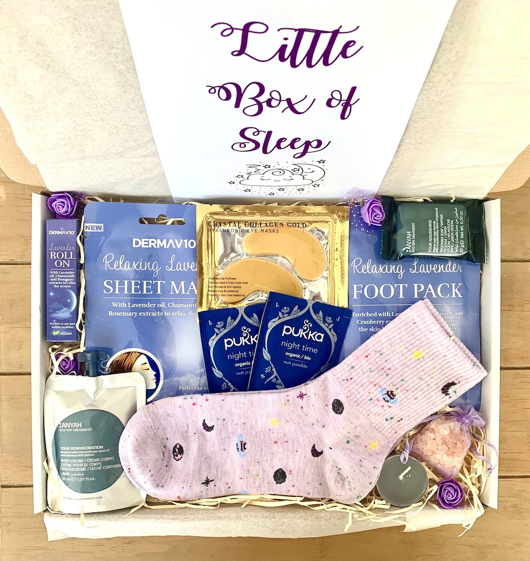 Box of Sleep- Anxiety Relief Sleep Pamper Box, Recovery Get Well Soon ...