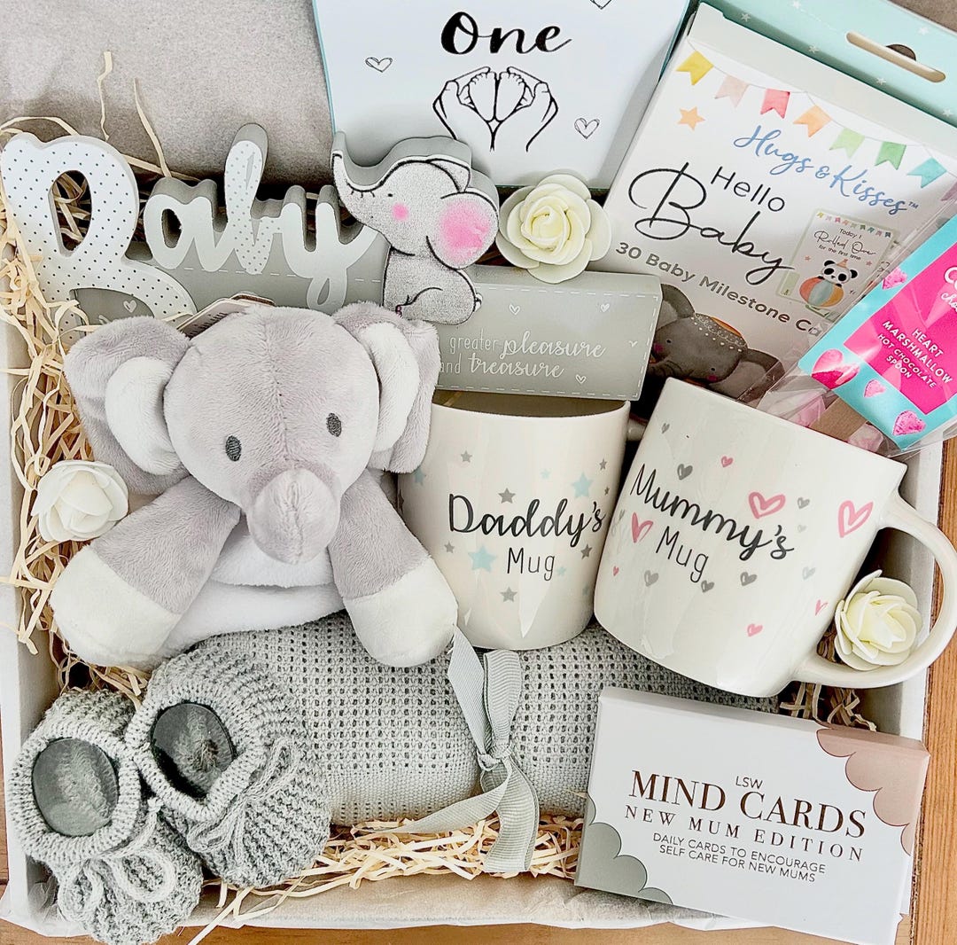 Baby Unisex Hamper Gift Set, Gender Neutral Baby Gift Set , Baby Shower ...