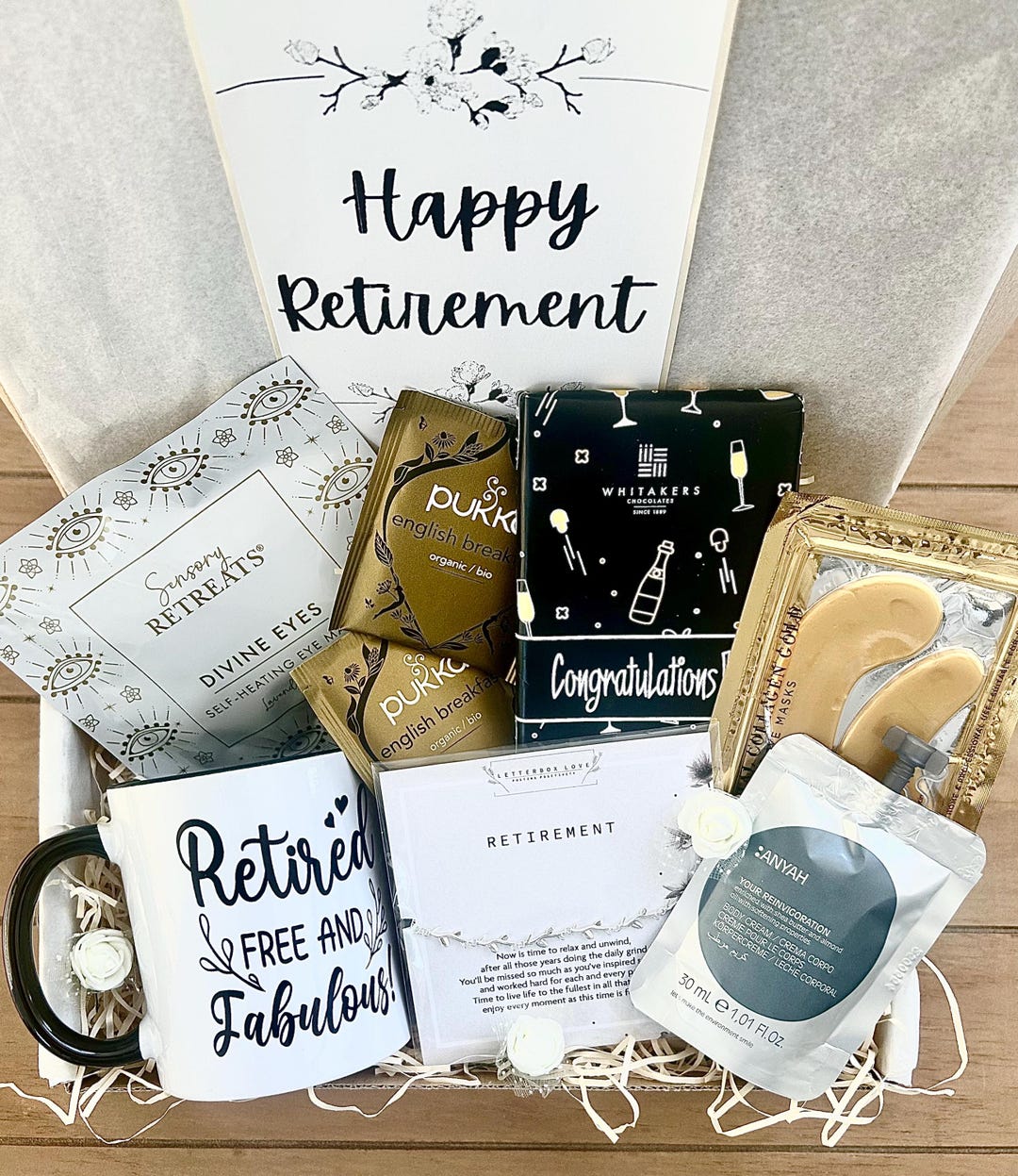 Personalised Happy Retirement Gift Box, Ladies Officially Retired ...