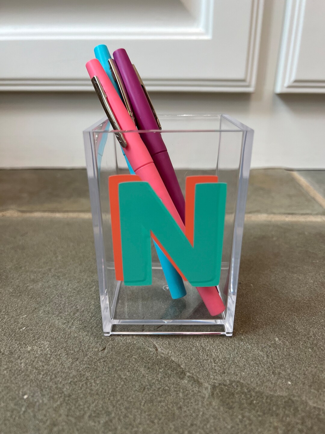 Personalized Acrylic Single Section Desk Organizer - Etsy