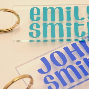 Personalized Rectangular Keychain - Etsy