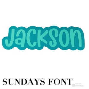 Vinyl Bubble Letter Name Vinyl Decals (in Two Colors!) -up to 5" - Etsy