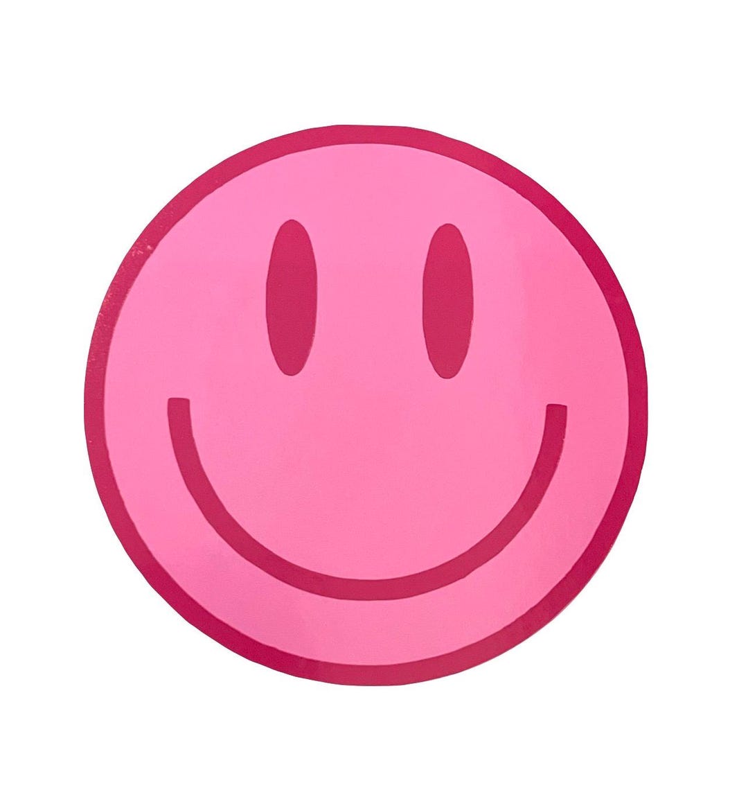 Two Color Happy Face Vinyl Decal (up to 5”) - Etsy