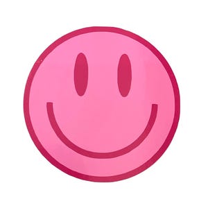 Two Color Happy Face Vinyl Decal (up to 5”) - Etsy