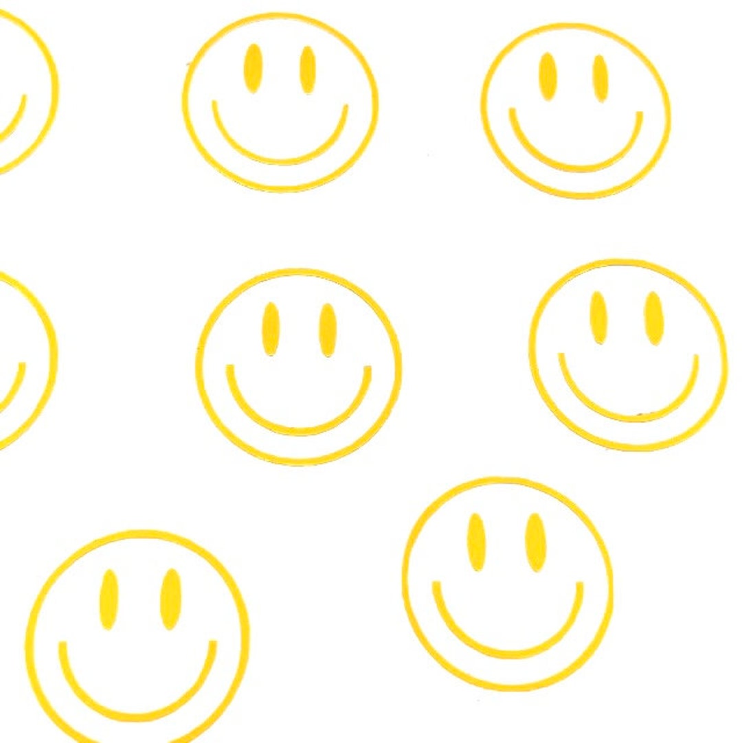 Set of Eight Happy Face Vinyl Decals (all 1 Inch!) - Etsy