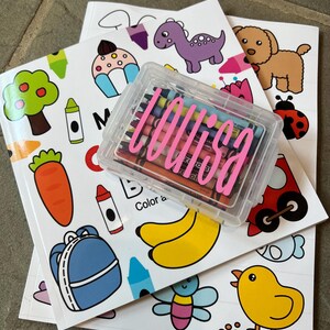 Personalized Crayon Case (with Crayons!) - Etsy