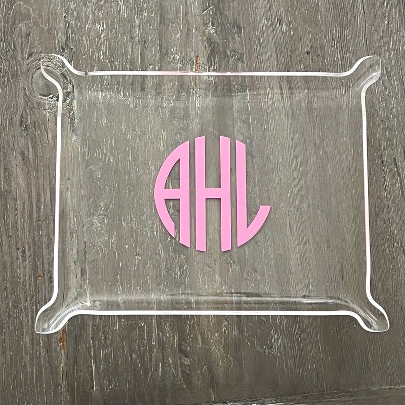 Acrylic Monogram Tray - Etsy
