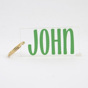Personalized Rectangular Keychain - Etsy
