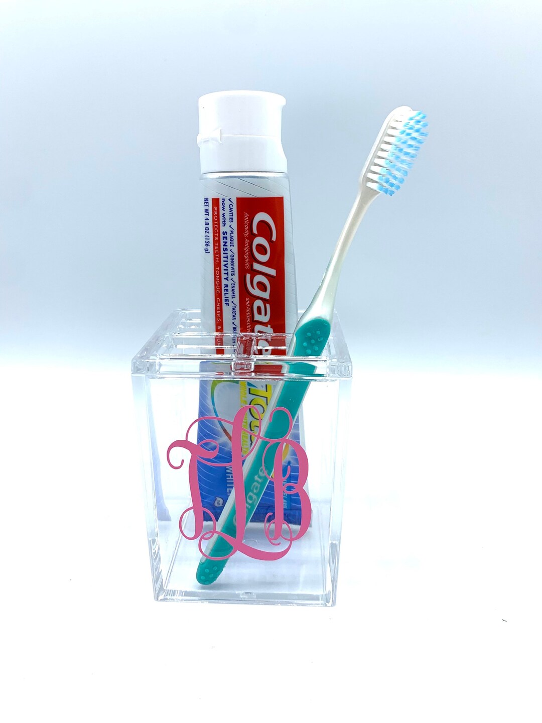 Acrylic Toothbrush and Toothpaste Holder - Etsy