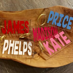 Personalized Rectangular Keychain - Etsy
