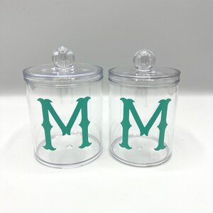 Set of Two: Personalized Bathroom Containers - Etsy