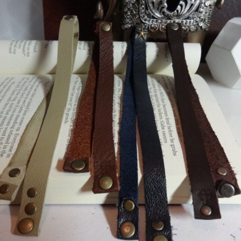 Leather Bookmark - Etsy