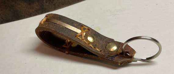 Buffalo Leather Key Ring Leather Key Fob Leather Key Ring - Etsy