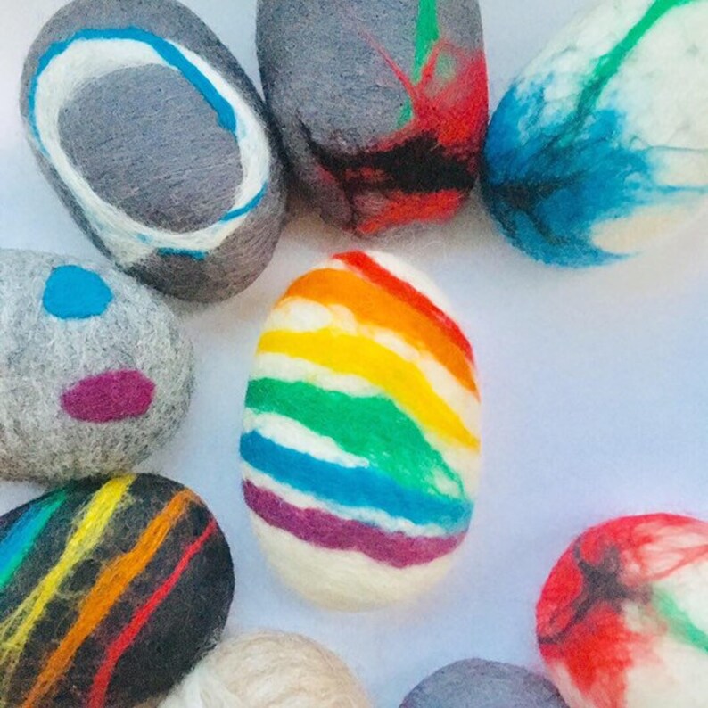 Felt soaps rainbow soap travel soap felted soaps | Etsy