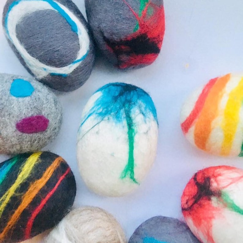 Felt soaps rainbow soap travel soap felted soaps | Etsy