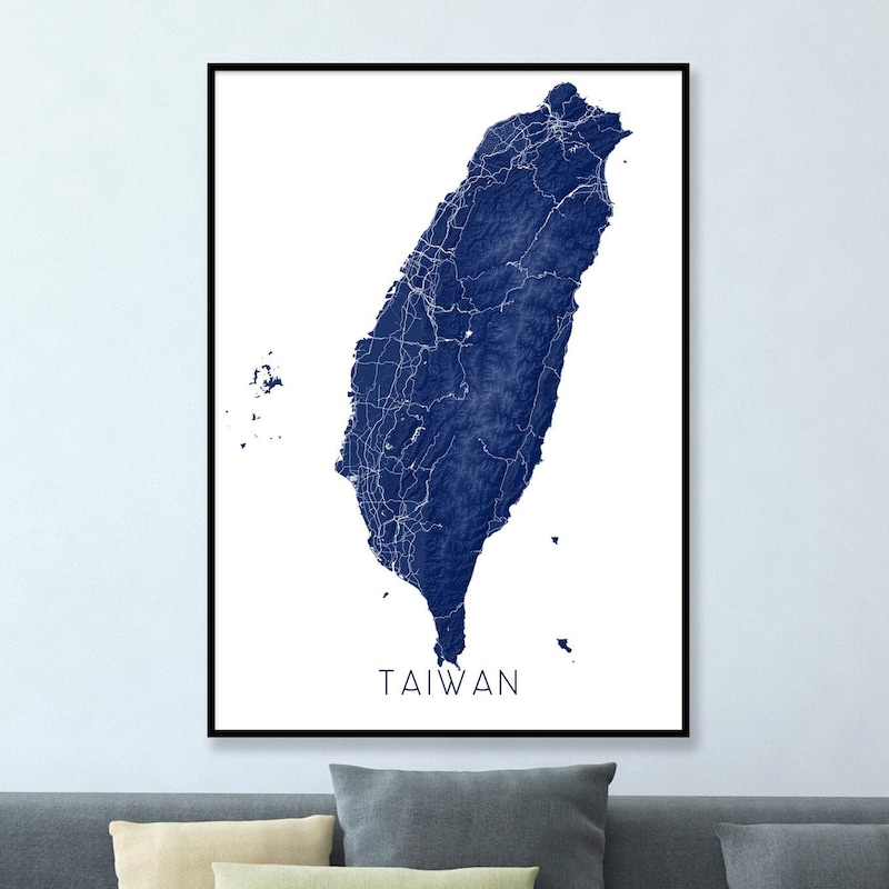 Taiwan Map - Etsy
