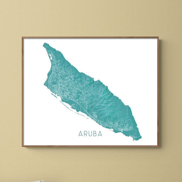 Aruba Map - Etsy