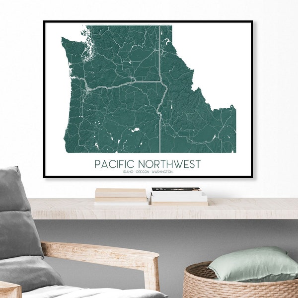 24x36 Print Pacific Northwest - Etsy