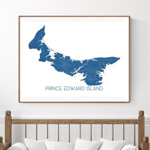 Prince Edward Island Map of Prince Edward Island Canada Wall Art Prints ...