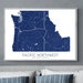 Pacific Northwest Map Wall Art Print Poster, Washington, Idaho, Oregon ...
