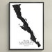 Baja California Map Print Poster, Baja Peninsula Mexico Wall Art Prints ...