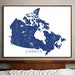 Canada Poster Wall Art Map of Canada With Topographic Country Landscape ...