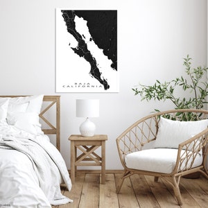Baja California Map Poster and Baja Map Print for Baja Mexico Art ...