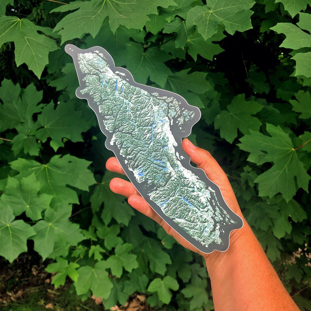 Vancouver Island BC Canada Vinyl Decal Large Van Isle - Etsy Canada