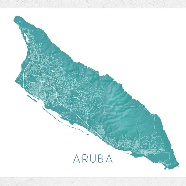 Aruba Map Print - Etsy