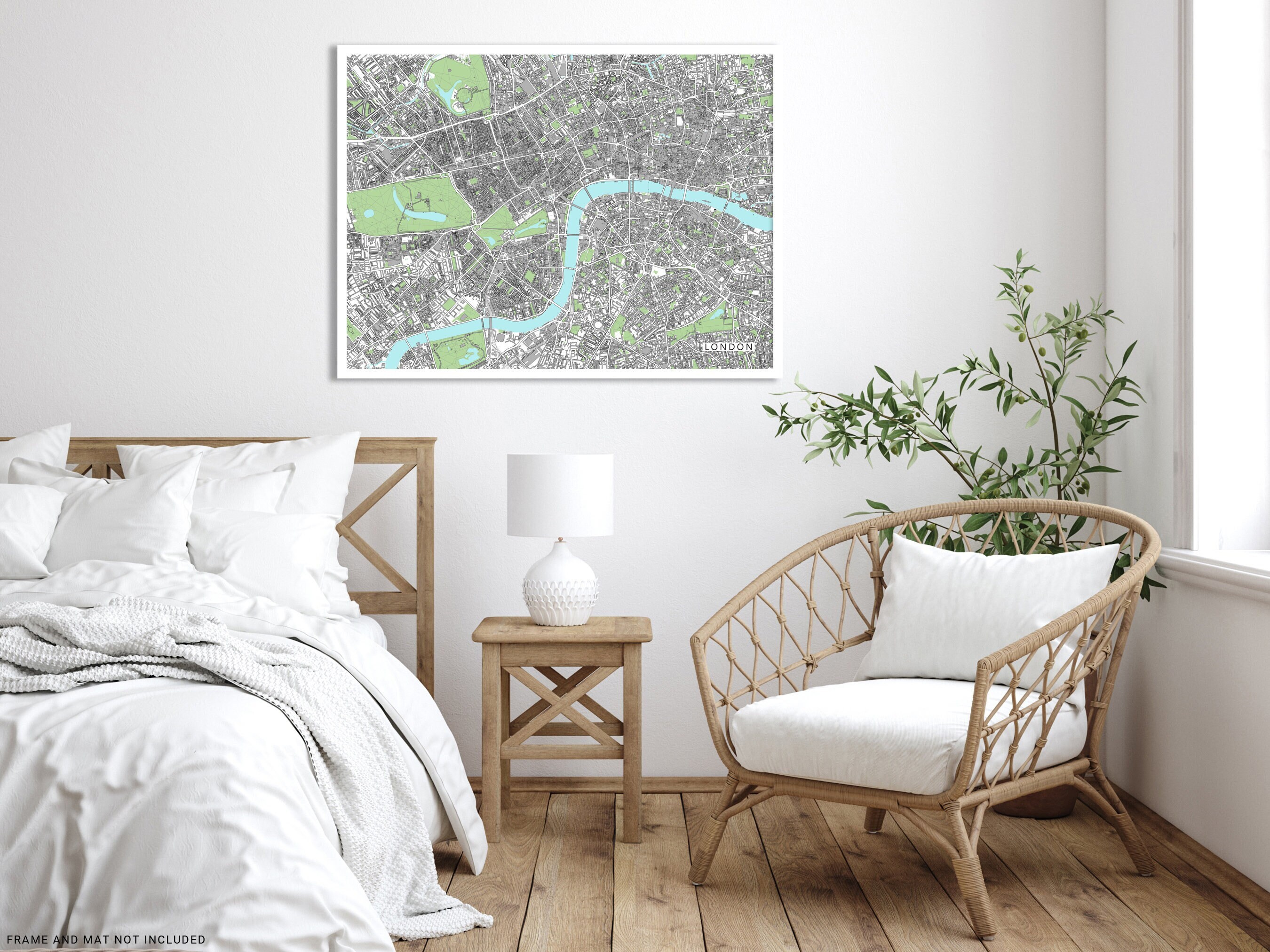 London Map Print and London Wall Art Prints, London City Map Poster ...