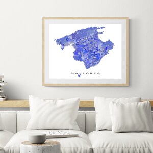 Mallorca Map Print Mallorca Spain Map Art Prints Geometric - Etsy