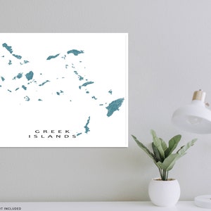 Greek Islands Map Print Poster and Greece Map Wall Art Prints ...