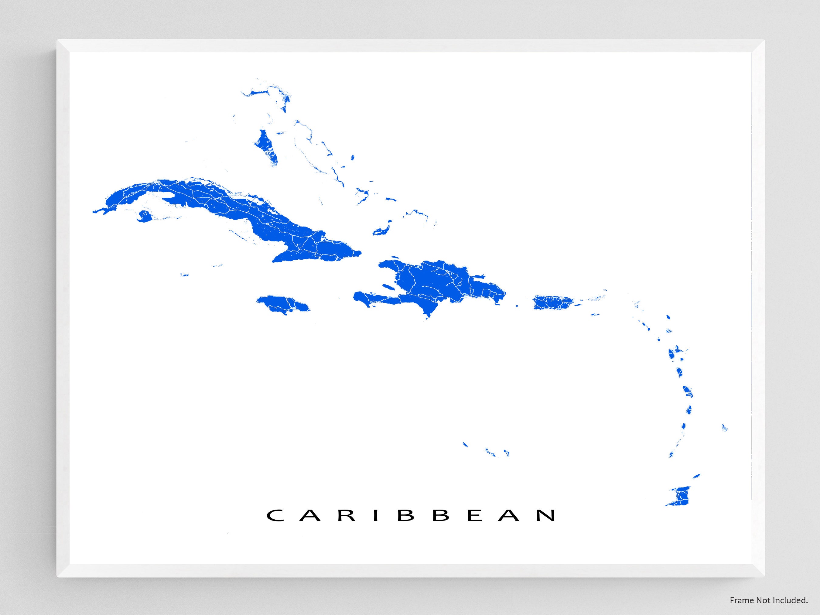 Caribbean Map Print and Caribbean Island Art Prints Including | Etsy