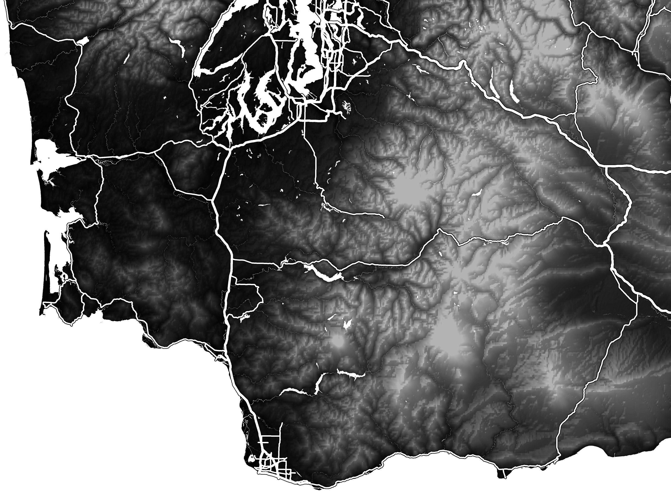 Washington Map Poster Washington State Art Print USA | Etsy