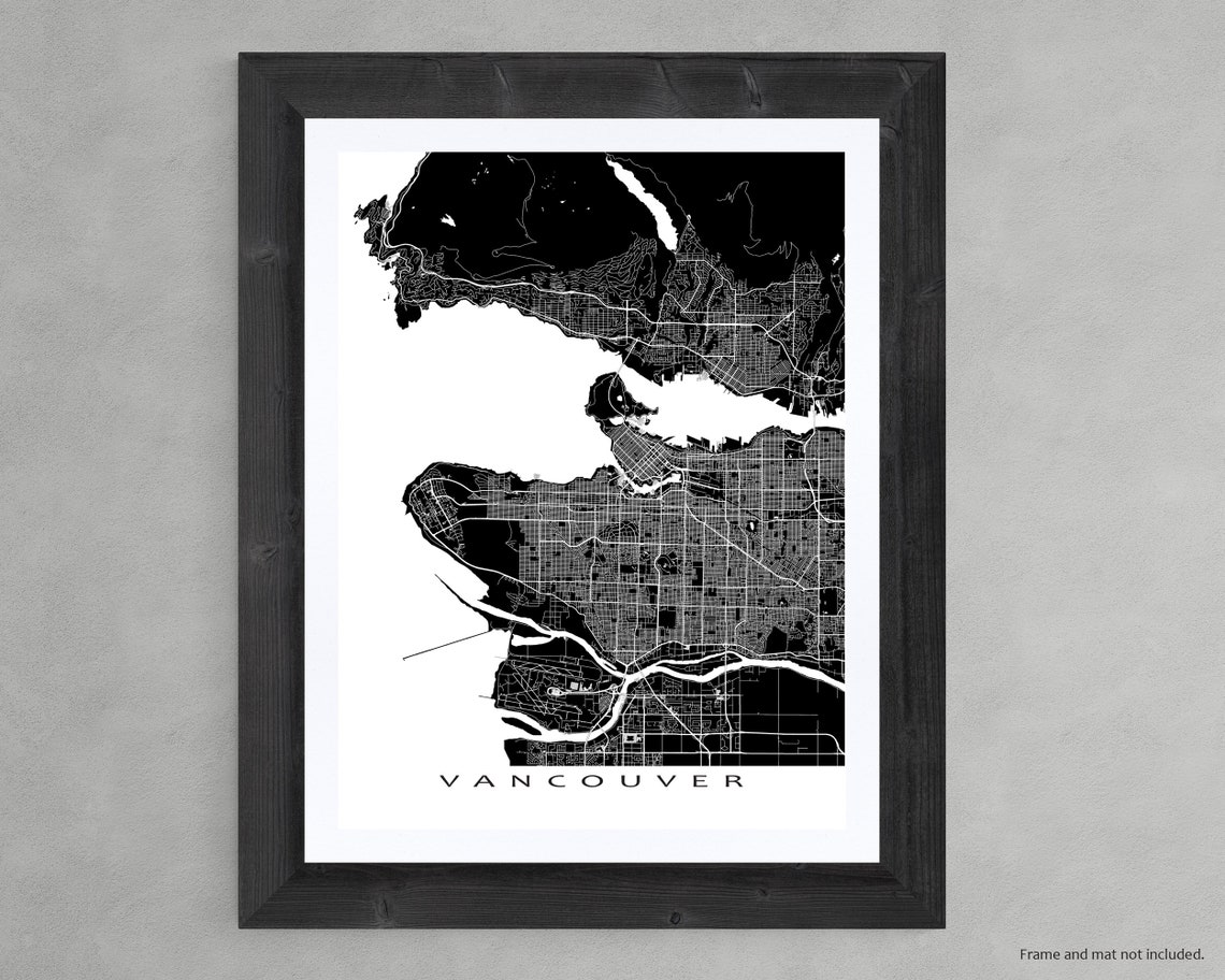 Vancouver Maps and Vancouver Poster for Vancouver Map Prints - Etsy