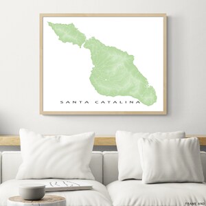 Santa Catalina Map Print, Catalina Island Map Poster, Calfornia Art ...