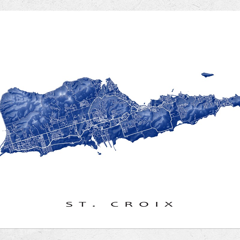 St Croix Map - Etsy