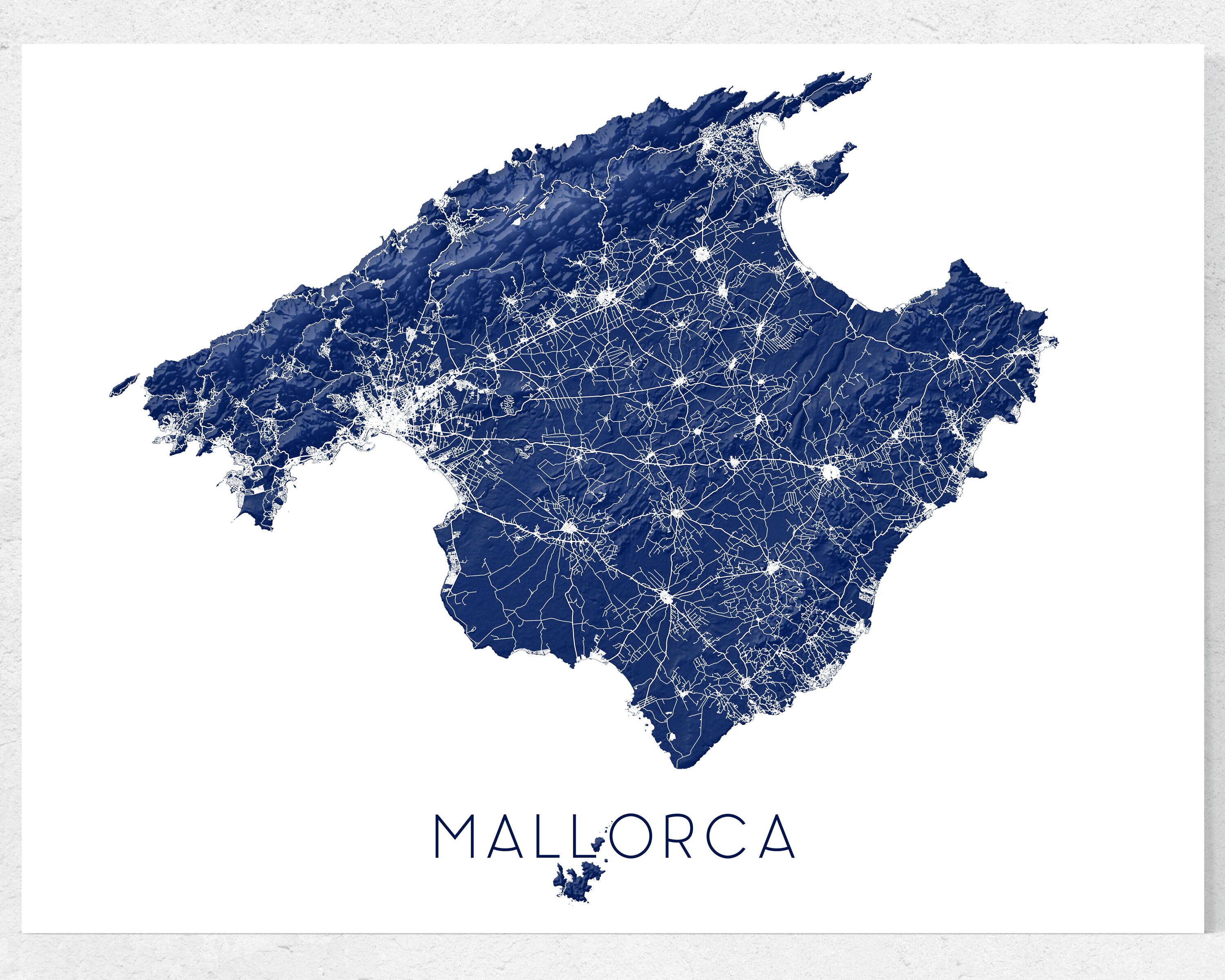 Mallorca Map of Mallorca Print Mallorca Karte Poster Majorca - Etsy UK