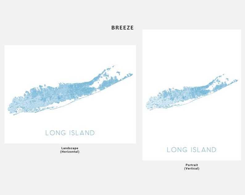 Long Island Map Art Print Long Island Wall Art Prints Map of - Etsy