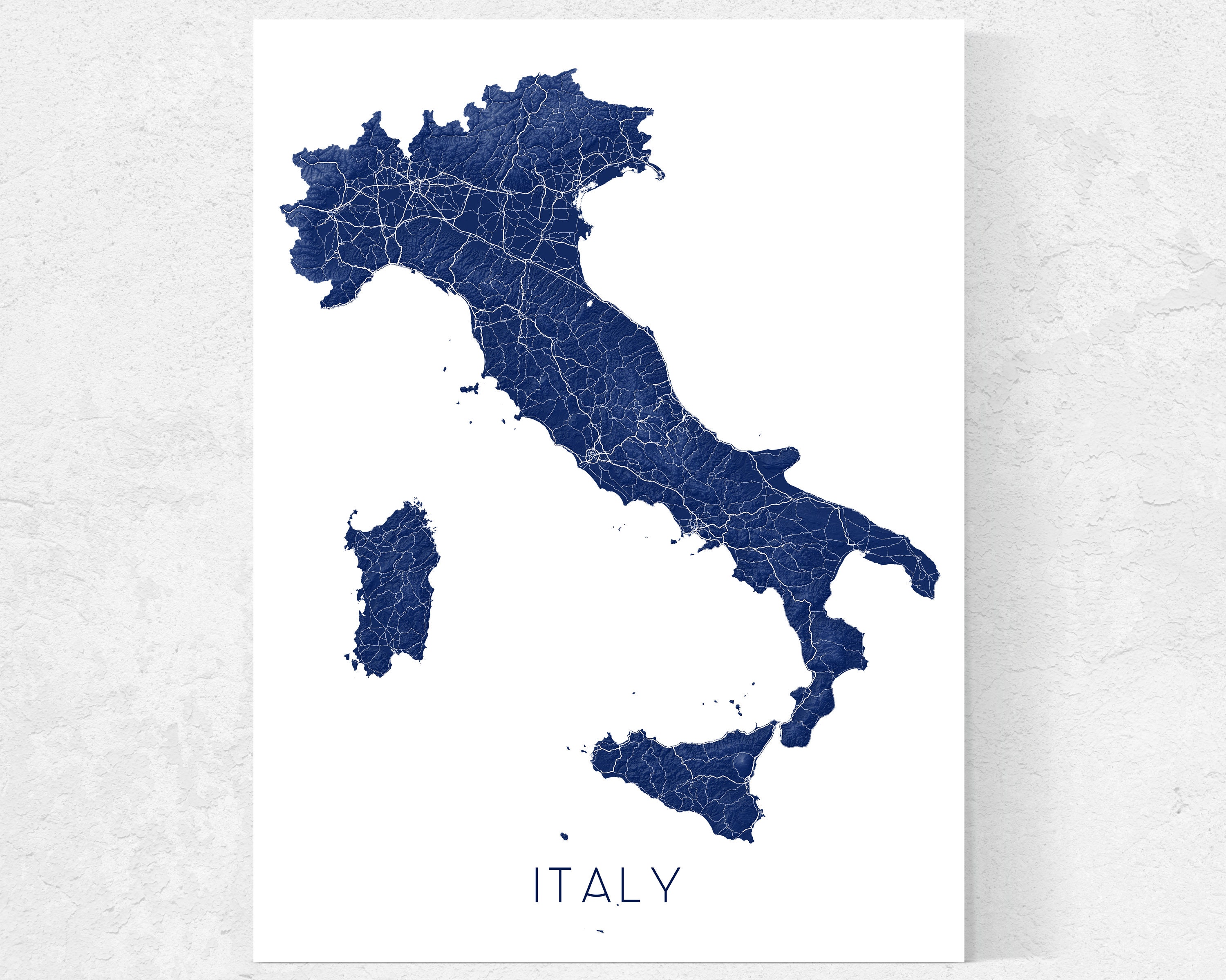 Italy Print Italy Map of Italy Wall Art Prints Italy Poster - Etsy Canada