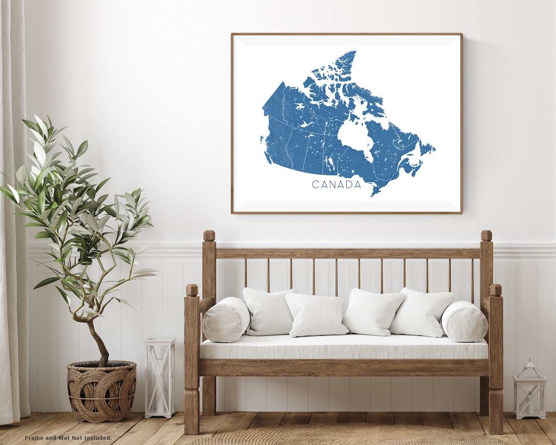 Canada Map Poster Map of Canada Print Canada Art Prints | Etsy Canada