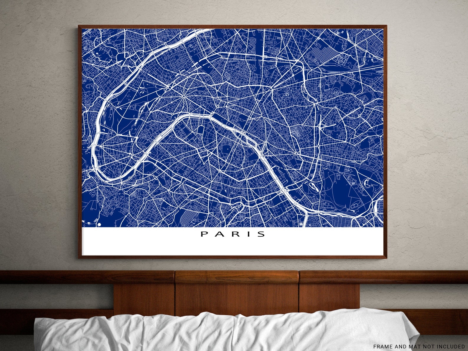 Paris Map Print and Paris Print for Map of Paris Wall Art Poster and ...