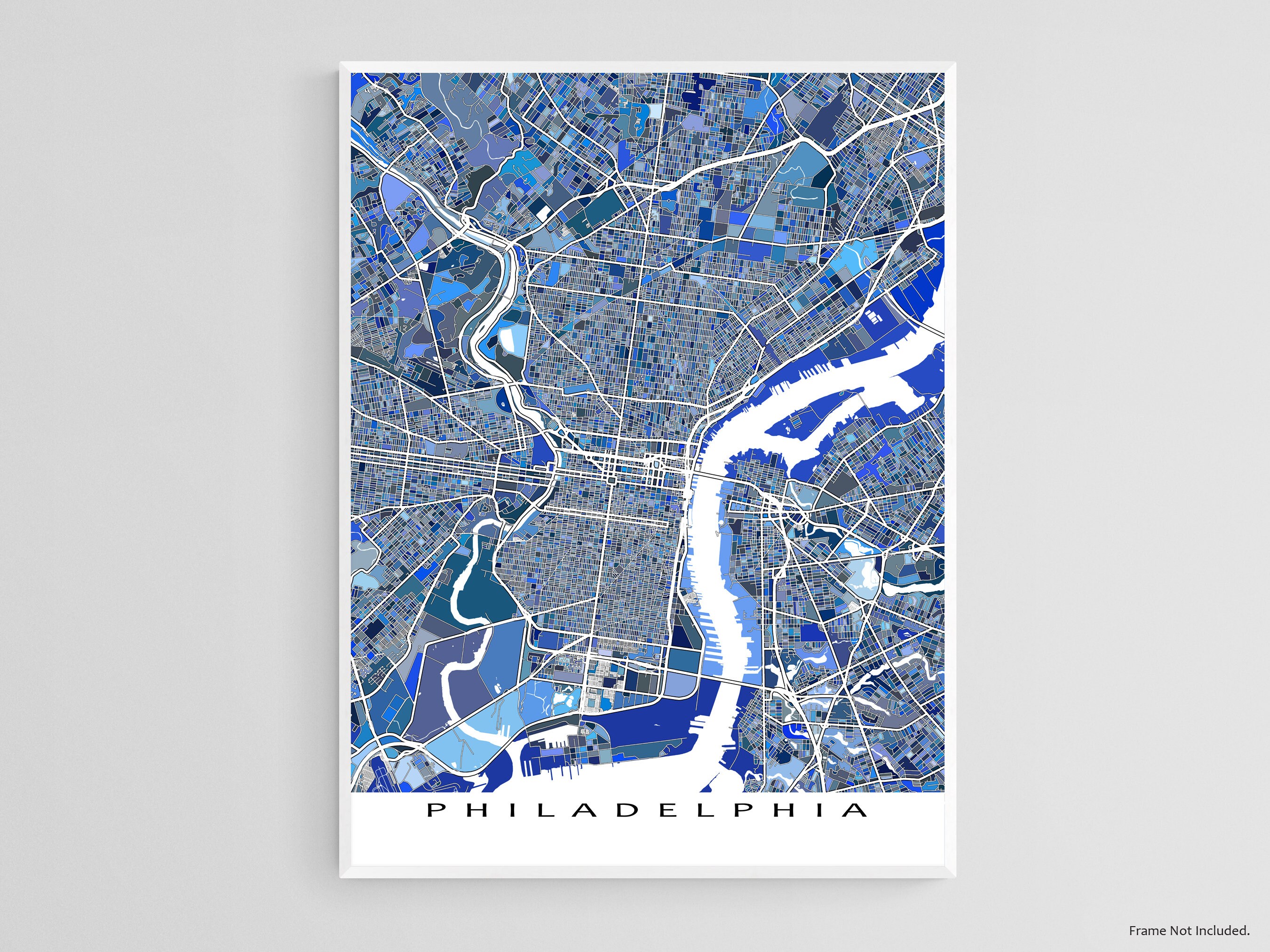 Philadelphia Map Art Print Philadelphia Art Prints Map of - Etsy
