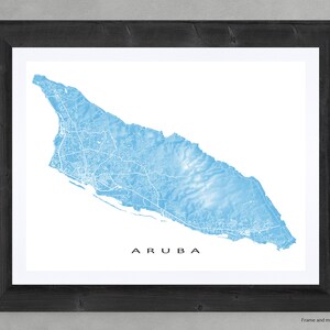 Aruba Map Print Map Art Poster Caribbean Island Maps - Etsy