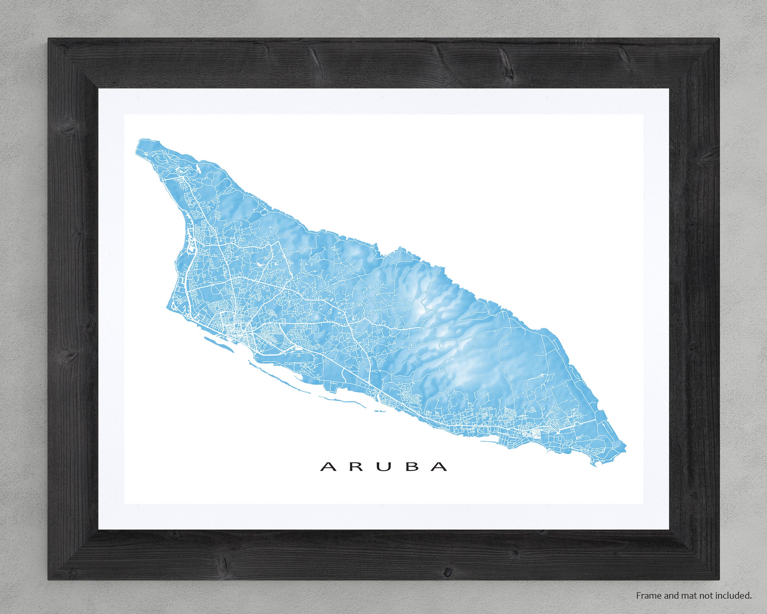 Aruba Map Print Map Art Poster Caribbean Island Maps - Etsy
