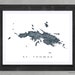 St Thomas Map Print US Virgin Islands Caribbean Island Art - Etsy Canada